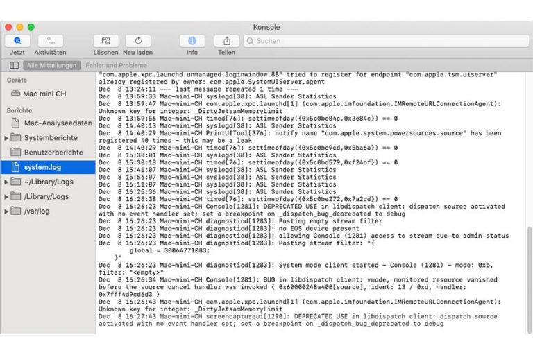 Log-Daten in Mac OS für die Fehlersuche nutzen | 111tipps.de